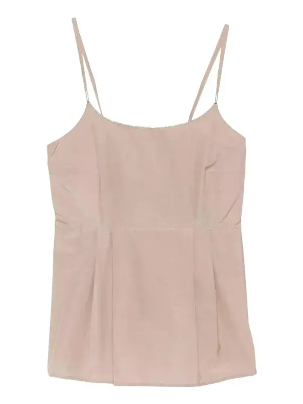 Peserico Pleated Top - Neutrals