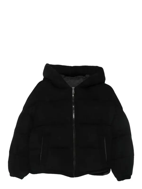 YVES SALOMON Hooded Padded Jacket - Black