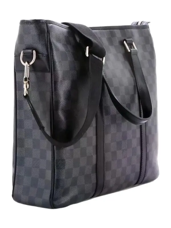 LOUIS VUITTON Tadao Handbag Damier Graphite Pm Tote Bag - Black