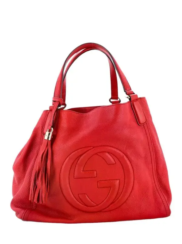 Gucci Soho Leather Medium Shoulder Bag - Red