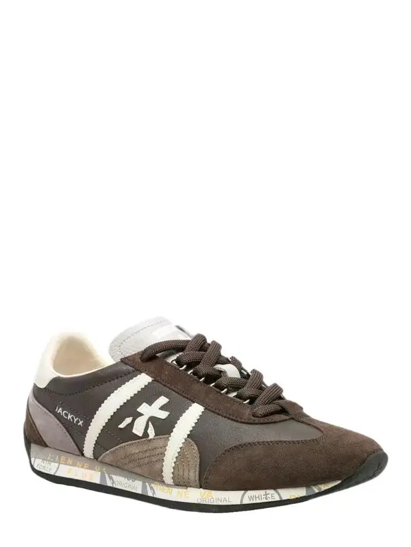 Premiata Jacky X Logo-patch Sneakers - Brown