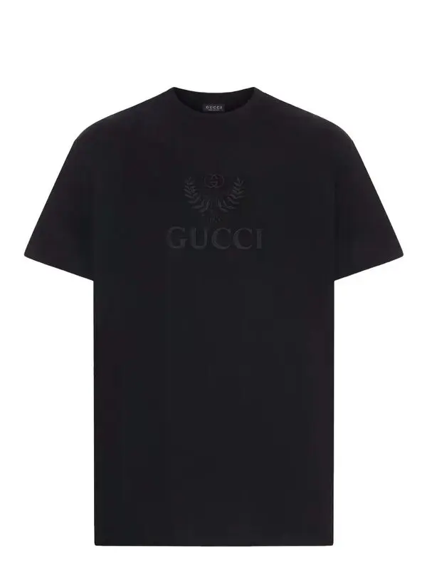 Gucci Cotton-jersey T-shirt With Embroidery - Black
