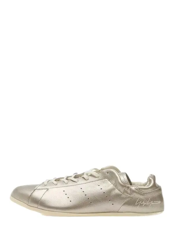 Y3 Stan Smith Lo Pro Lace Up Leather Sneakers - Silver