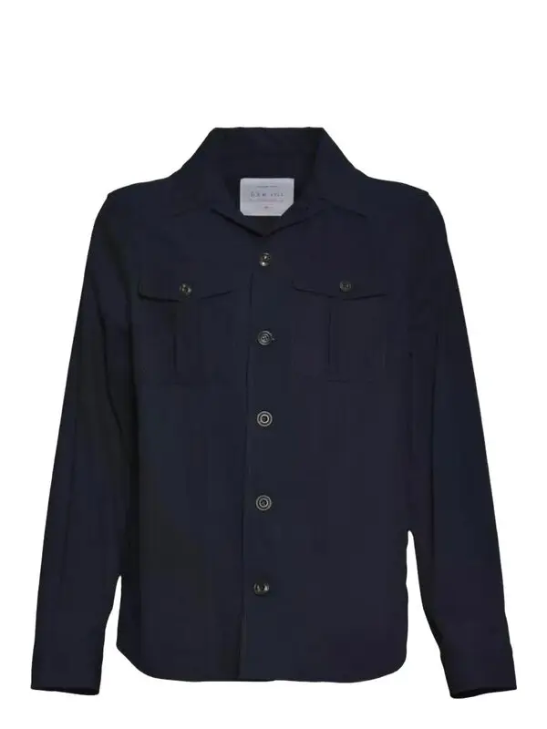 L.B.M. 1911 Flap-pocket Button-up Shirt Jacket - Blue