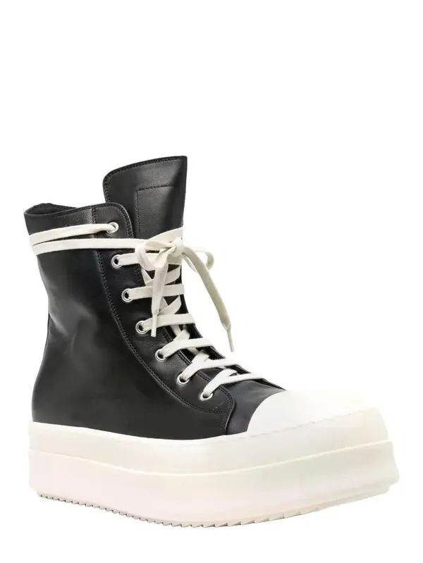 Rick Owens Platform High-top Sneakers - Black