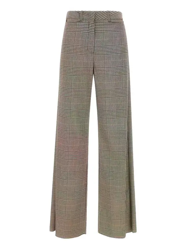 Marella Check-pattern Trousers - Brown