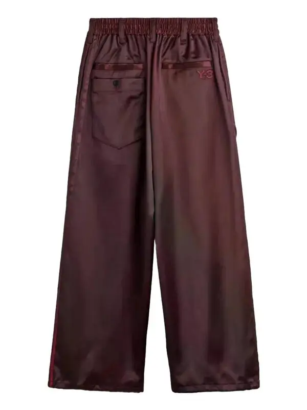 Y3 Satin Gradient 3-stripes Track Pants - Red