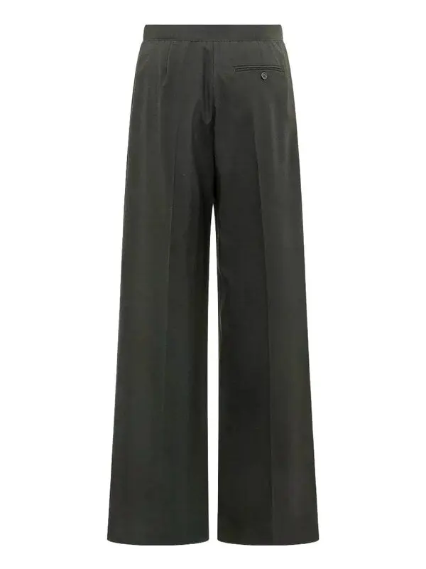MSGM Logo Print Wide-leg Trousers - Black
