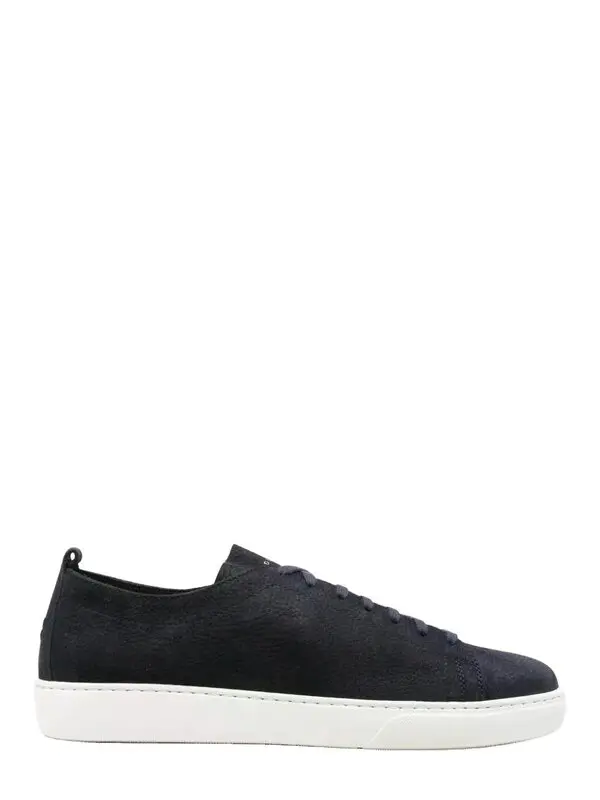 HENDERSON BARACCO Textured Leather Lace-up Sneakers - Blue