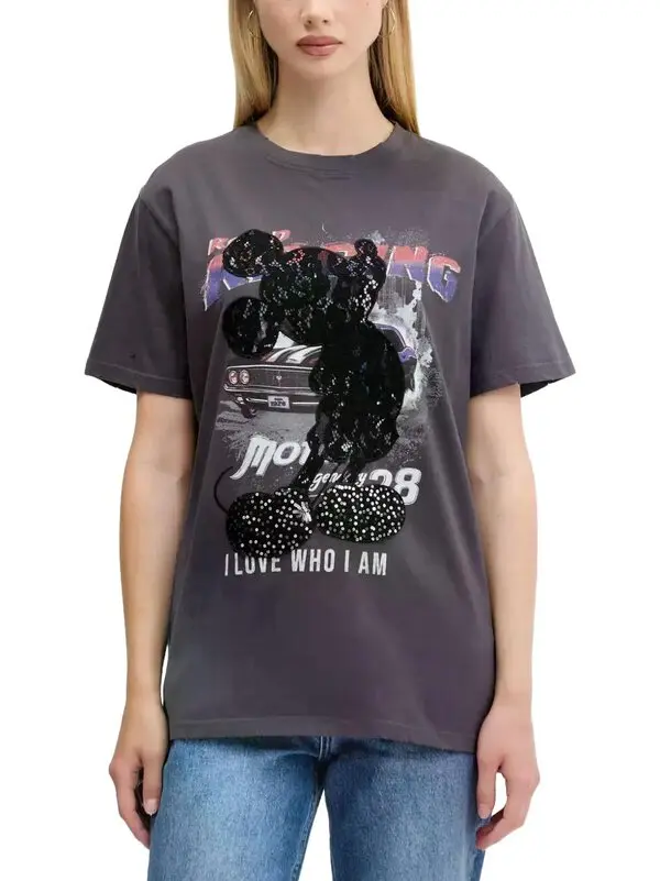 Desigual Mickey-motif T-shirt - Grey