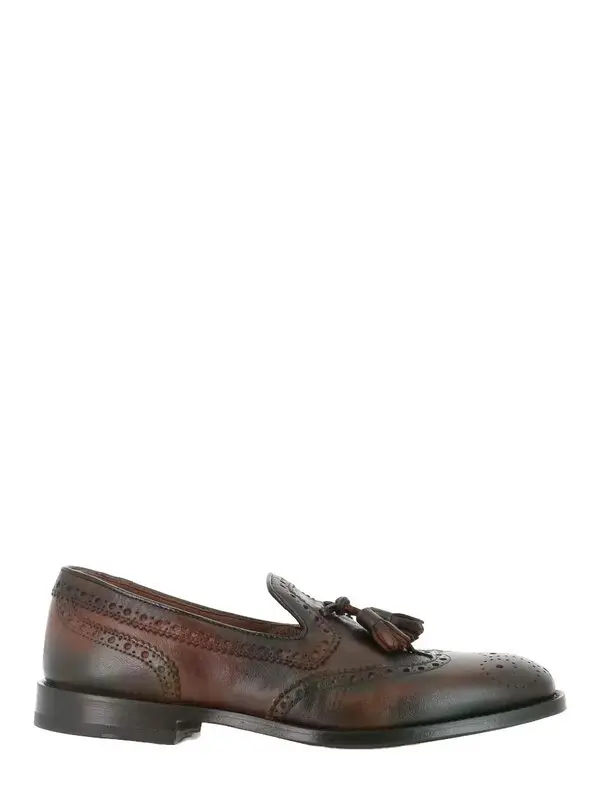 ALEXANDER HOTTO Tassel Brogue Loafers - Brown