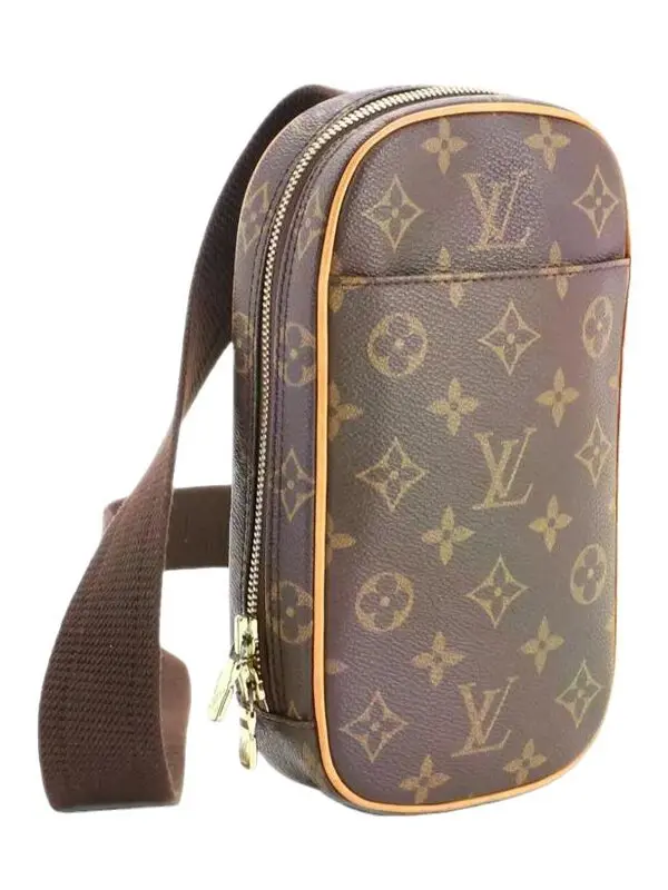 LOUIS VUITTON Pochette Gange Monogram Canvas Belt Bag - Brown