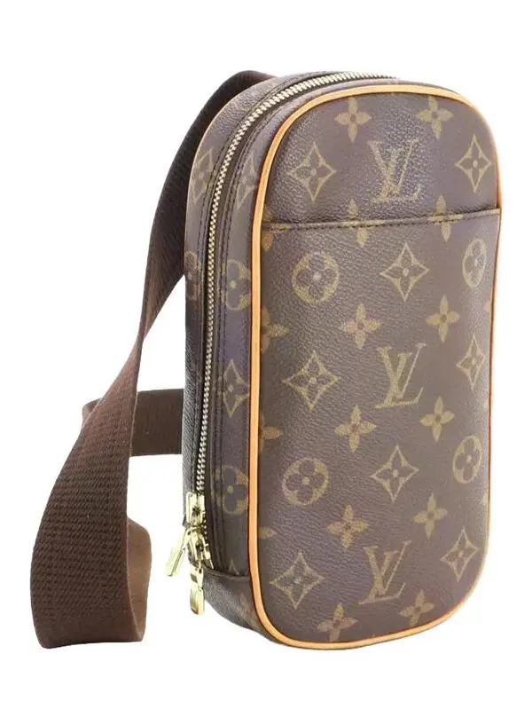 LOUIS VUITTON Pochette Gange Monogram Canvas Belt Bag - Brown