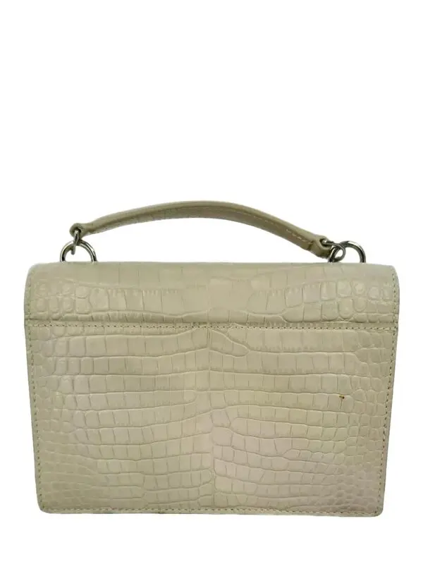 Saint Laurent Crocodile-embossed Sunset Shoulder Bag - Neutrals