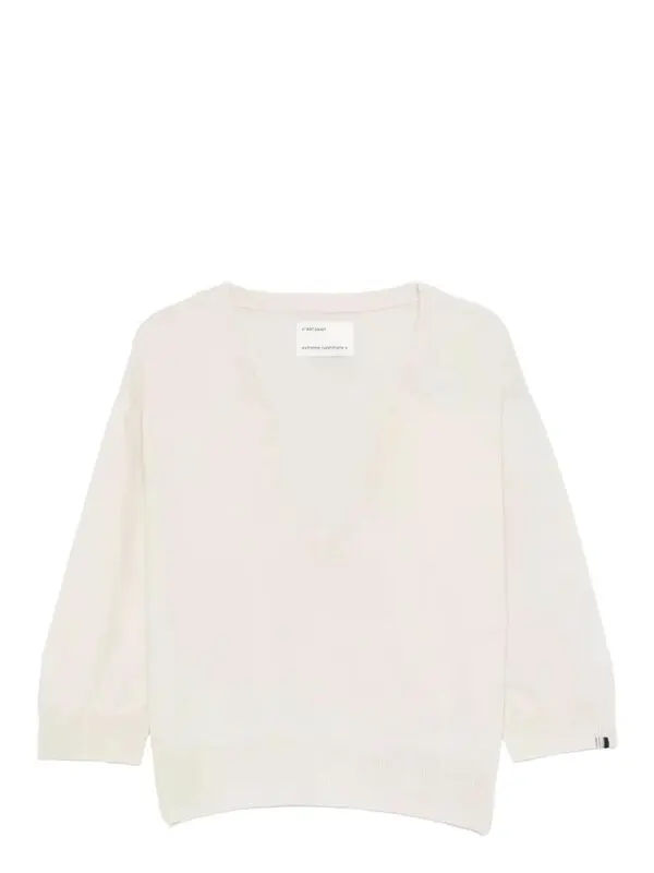 Extreme Cashmere Pearl V-neck Sweater - Neutrals