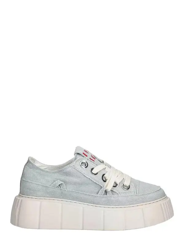 Inuikii Distressed Lace-up Sneakers - Blue