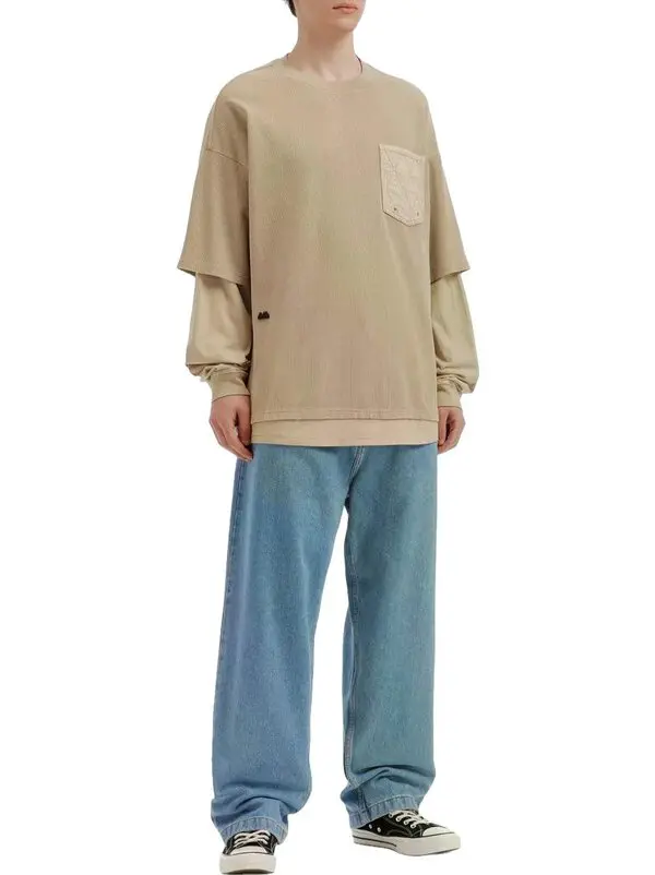 AFTERMATHS Layered Long-sleeve T-shirt - Neutrals