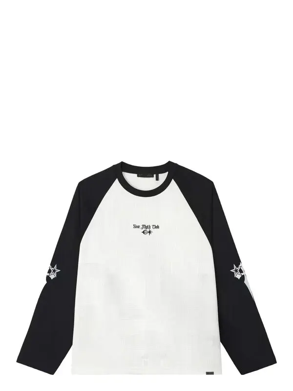 FIVE CM Raglan-sleeve Logo-print T-shirt - Neutrals