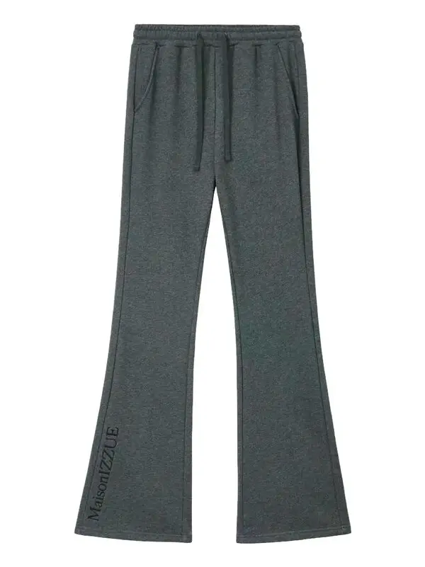Izzue Drawstring Flared Track Pants - Grey