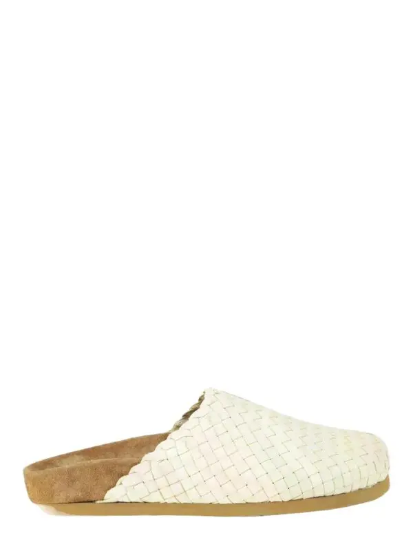 Dragon Diffusion Woven Leather Mules - Neutrals