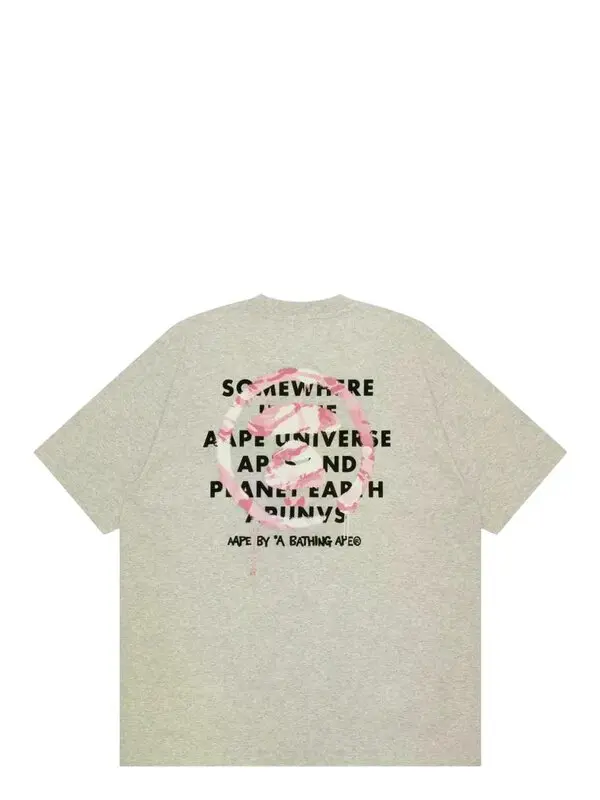 AAPE BY *A BATHING APE Moonface-print T-shirt - Grey