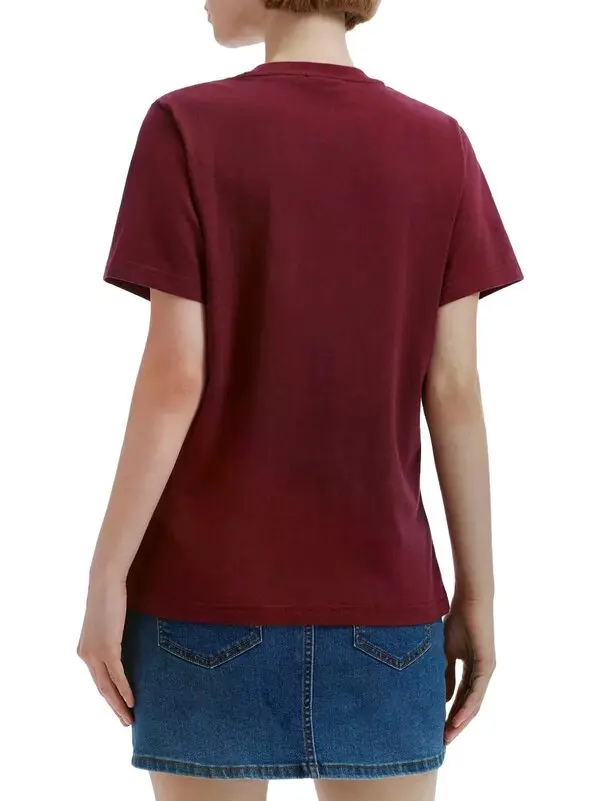 CHOCOOLATE Heart-motif Embroidered T-shirt - Red