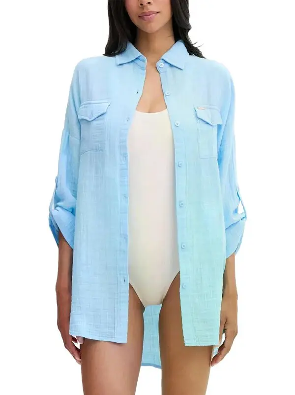 Melissa Odabash Button-up Chest-pocket Shirt - Blue