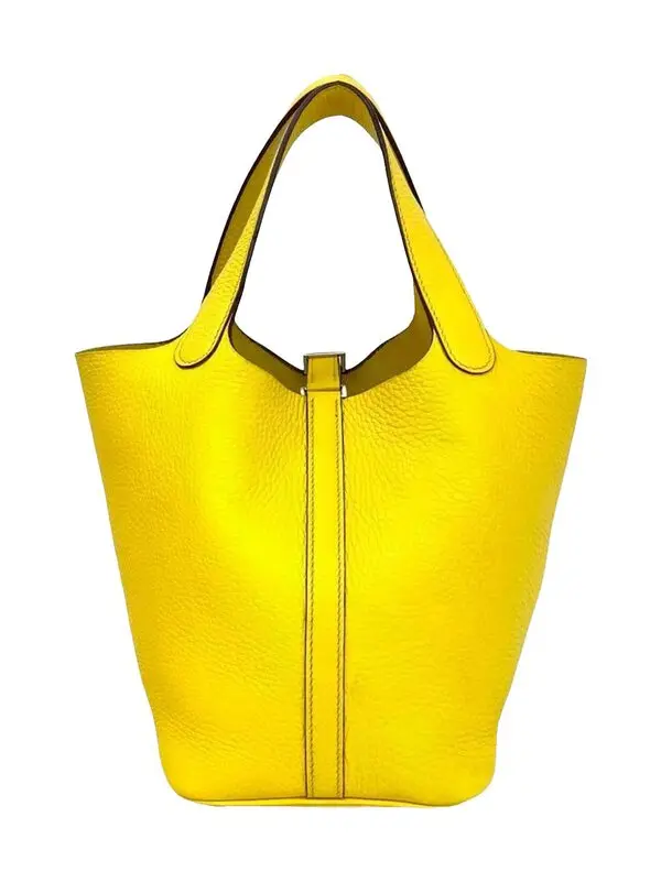 Hermès 2000 Clemence Picotin Lock 18 Handbag - Yellow
