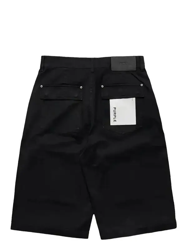 PURPLE BRAND Stone-wash Cargo Shorts - Black