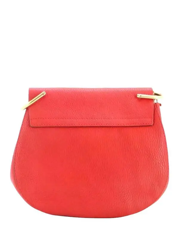 Chloé Drew Leather Small Crossbody Bag - Red