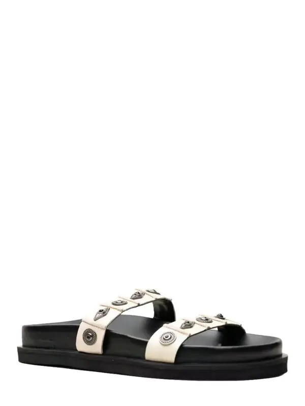 Free People Stud-embellished Leather Sandals - Neutrals