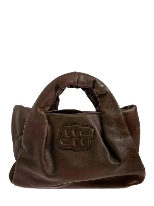 Munthe Small Lixia Logo-patch Tote Bag - Brown