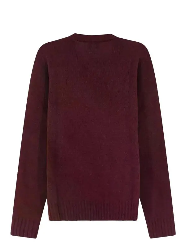 ALYSI Crew-neck Fine Knit Sweater - Red