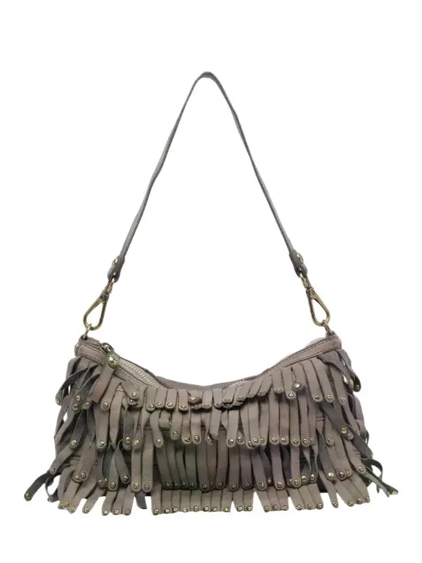 CAMPOMAGGI Natalia Fringed Shoulder Bag - Grey