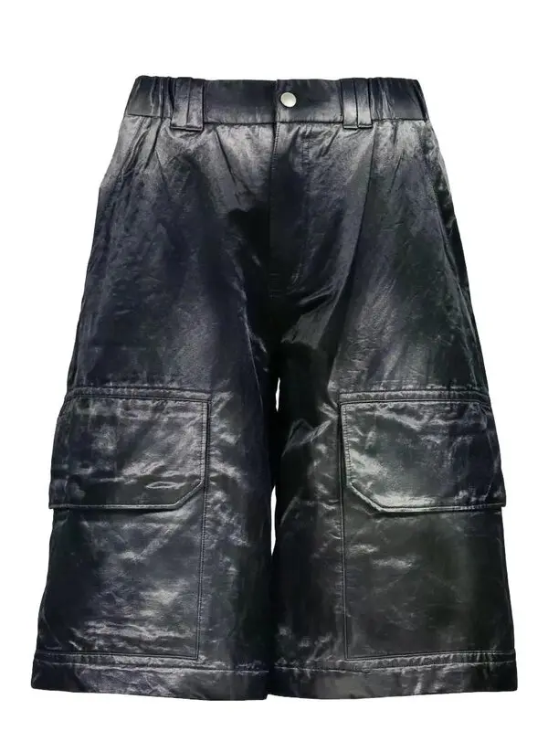 FILTH Cargo Shorts With Faded Effect - Black