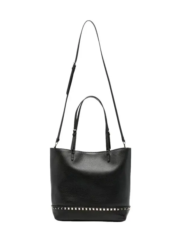 Valentino Garavani Rockstud Pebbled Tote Bag - Black