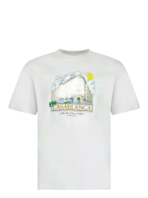 Casablanca Paris Store Printed Short-sleeve T‑shirt - White