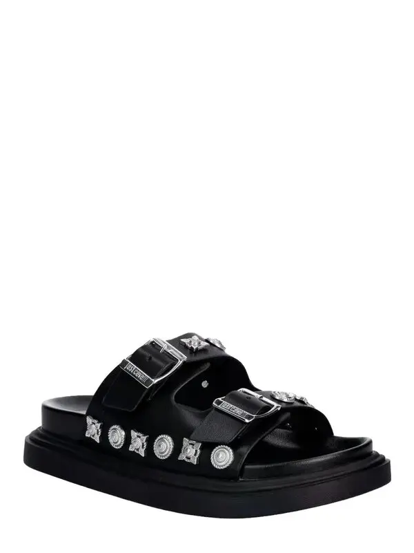 Just Cavalli Stud-embellished Buckle-fastening Sandals - Black