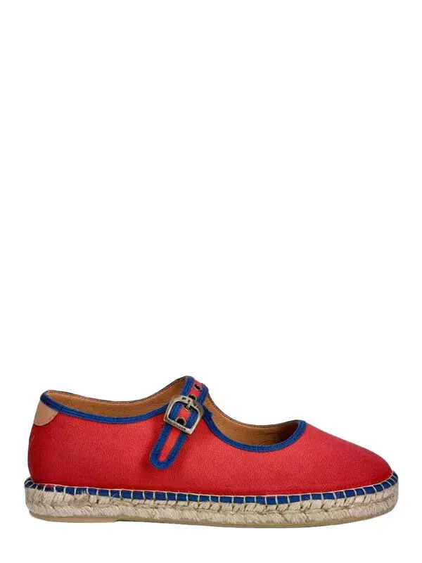 Fly London Buckled Espadrilles - Red
