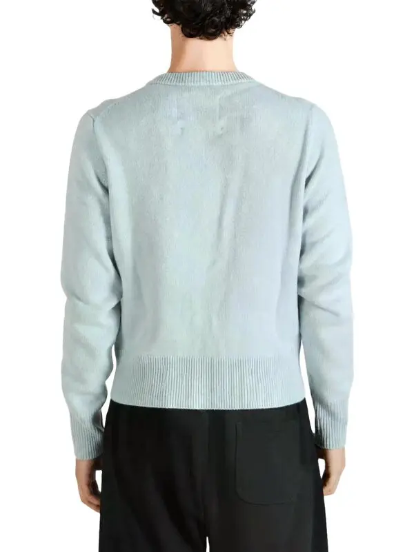 Extreme Cashmere N°435 Little Lamb Button-up Ribbed-trim Cardigan - Blue