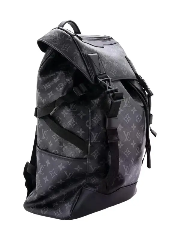 LOUIS VUITTON Monogram Eclipse Canvas Backpack - Black