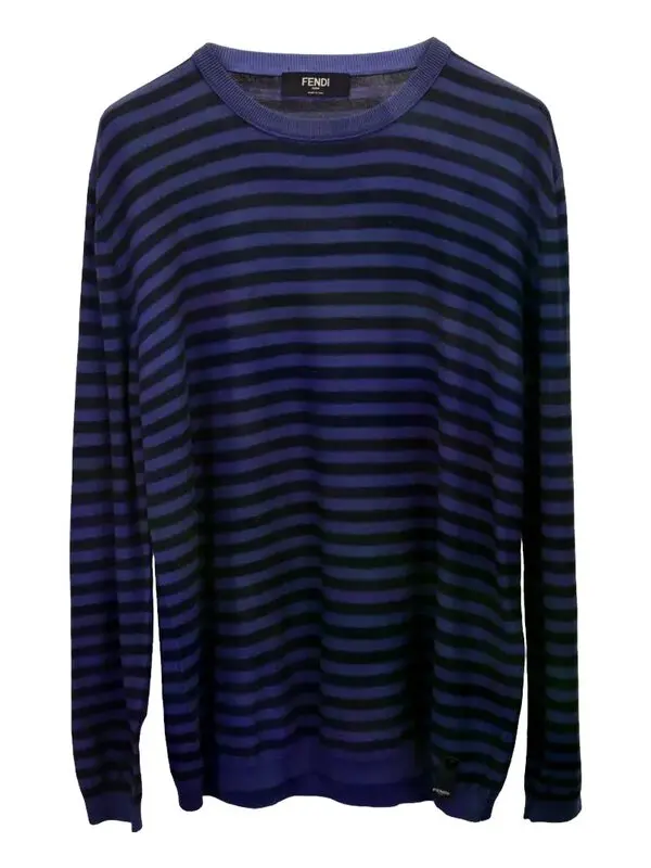Fendi Striped Cashmere Sweater - Blue