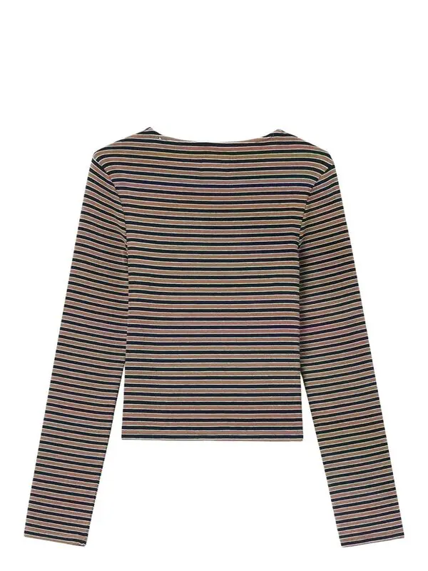 Izzue Striped Long-sleeve T-shirt - Brown