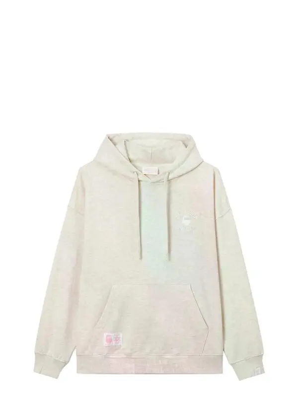 FINGERCROXX Cotton Hooded Top With Logo Embroidery - Neutrals