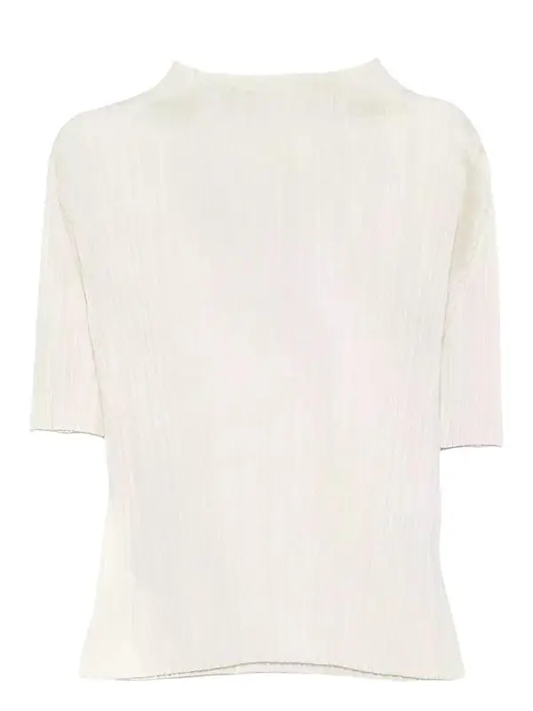 Issey Miyake Pleated T-shirt - Neutrals