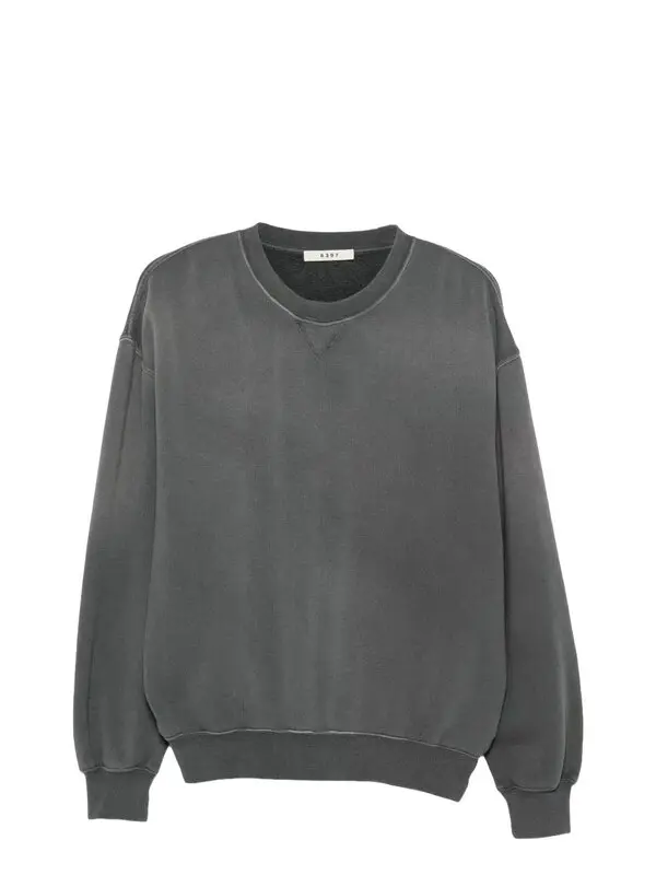 6397 Faded Effect Crew Neck Sweatshirt - Grey