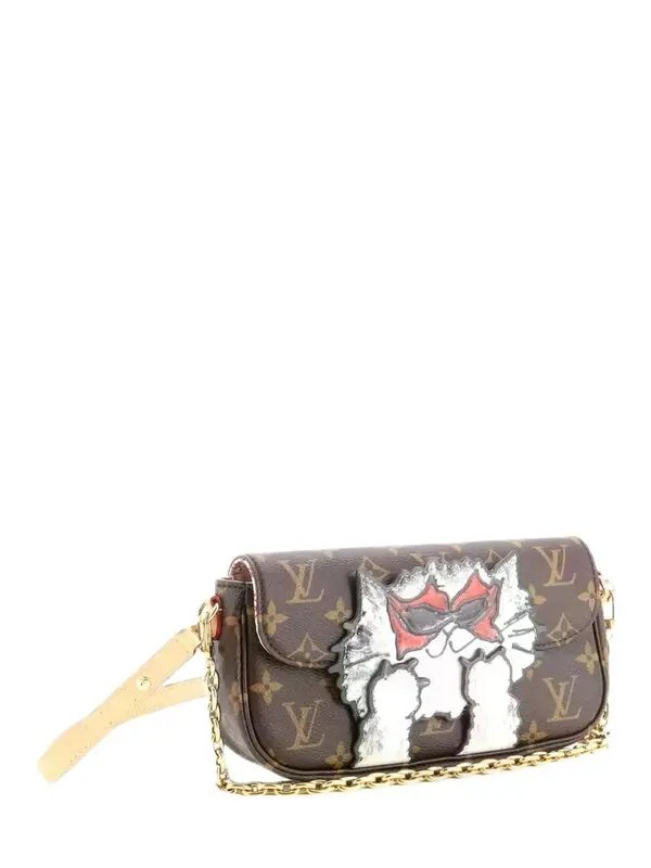 LOUIS VUITTON Ivy Wallet On Chain Limited Edition Grace Coddington Catogram Canvas Shoulder Bag - Brown