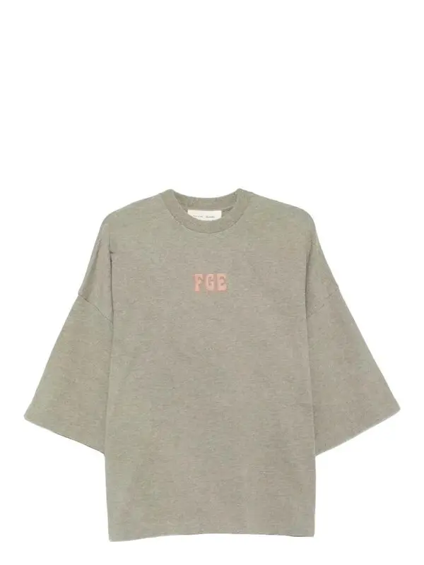 Fear Of God Logo-print Round-neck T-shirt - Green