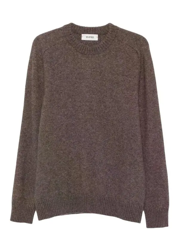 SPINA Crew Neck Knitted Sweater - Brown