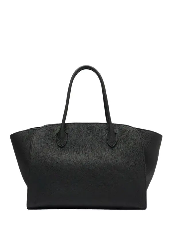 THE ROW Marlo 12 Hammered Leather Tote Bag - Black